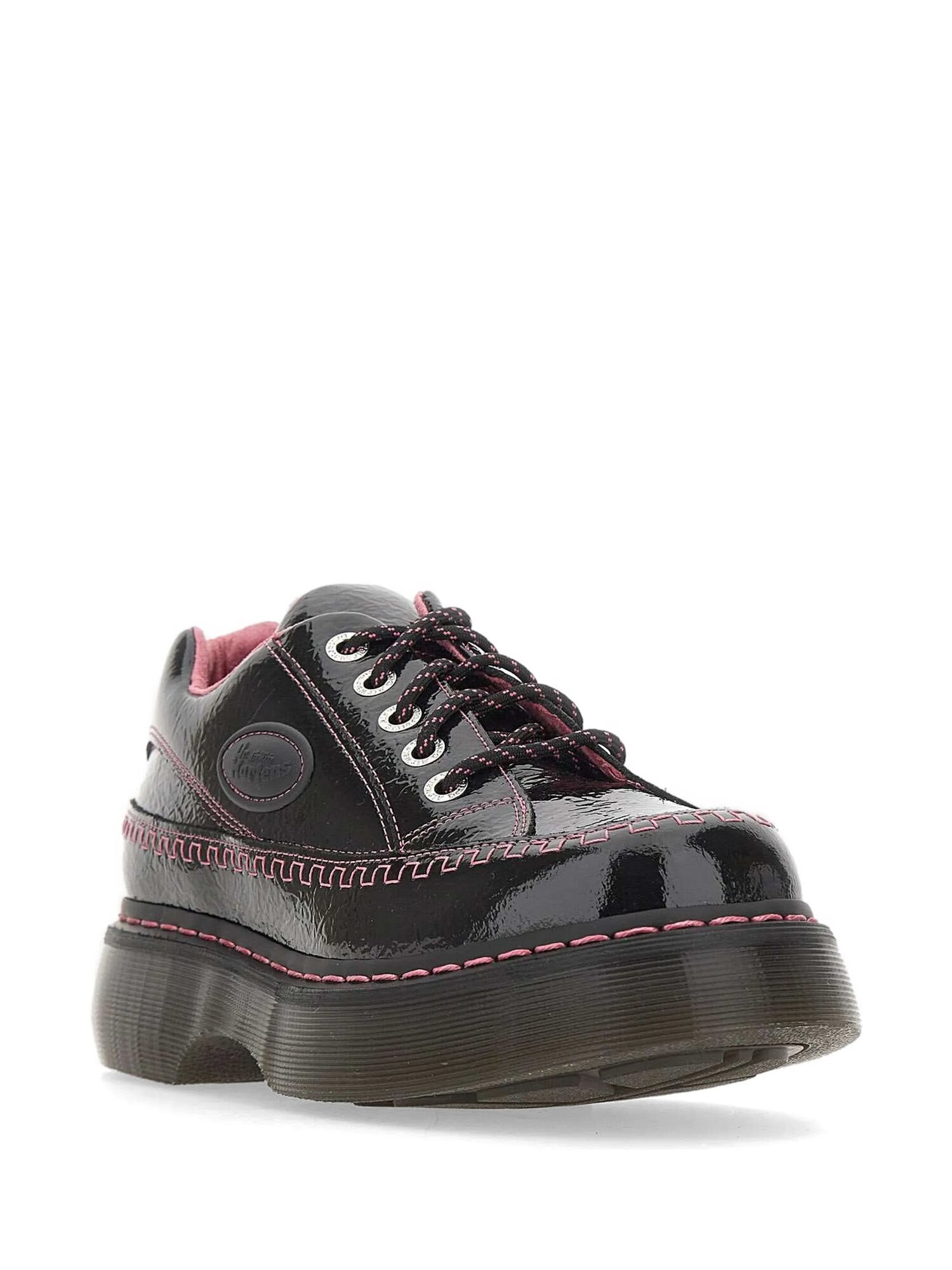 Кроссовки Dr. Martens Buzz 5-Eye pink-stitching trainers, размер 4 UK, черный — фото 1