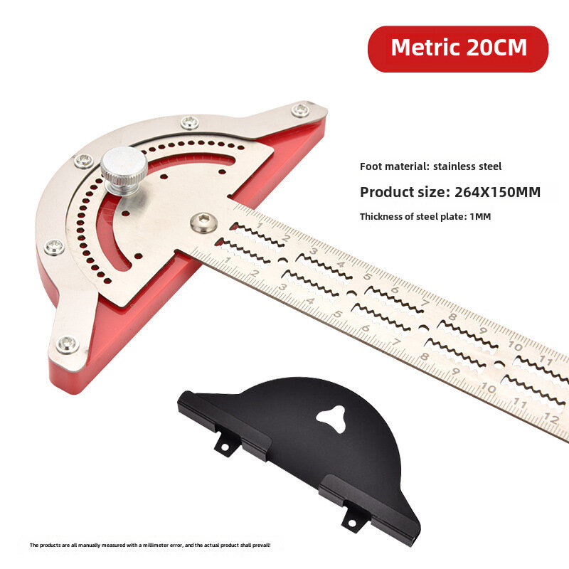 Правило Для Дерева: 20 См Из Прочной Древесины Точное Измерение Углов Универсальный Инструмент Для Плотника - Прочный Для Ежедневной Работы Компактный Угломер For Мастерская И DIY Проекты