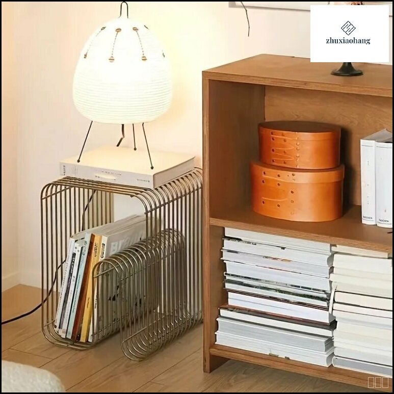 Многофункциональная металлическая книжная полка современный минималистский дизайн серебристый для гостиной и кабинета