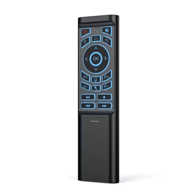 Air Mouse Пульт Дистанционного Управления Гироскопом с 7-Цветной Подсветкой Bluetooth-совместимые Беспроводные Клавиатуры 2.4G Мышь Для ПК HDTV
