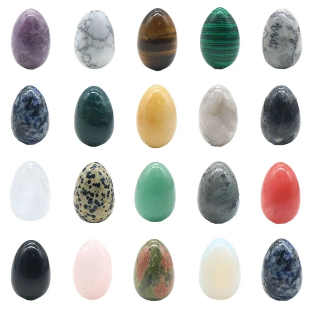 Пасхальные яйца,20шт Коллекция хрустальных камней в виде кувшинок, Целебные камни, Яйца, Украшения в форме яиц