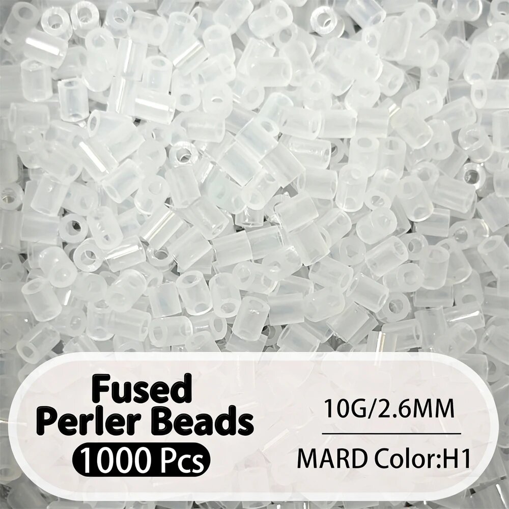 Бусины Perler 1000 шт, Белый (H1), 2.6 мм