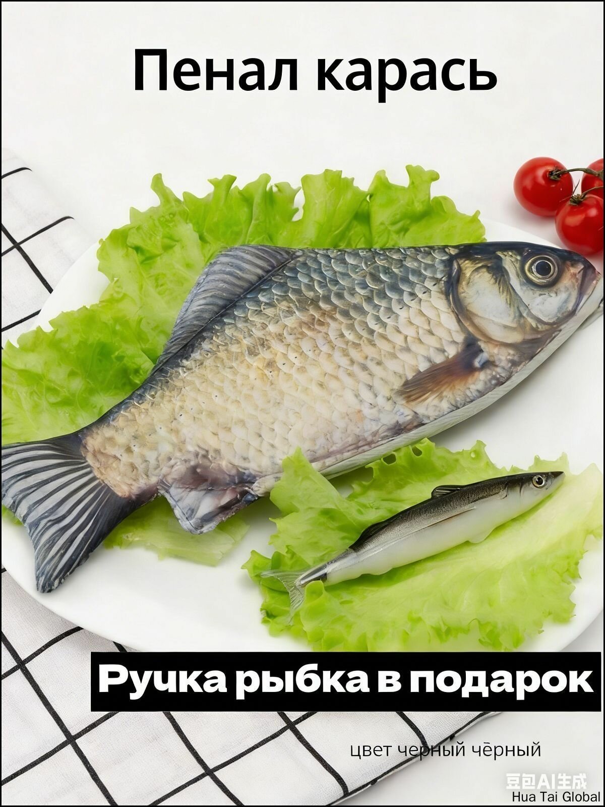 Пенал школьный рыба и ручка