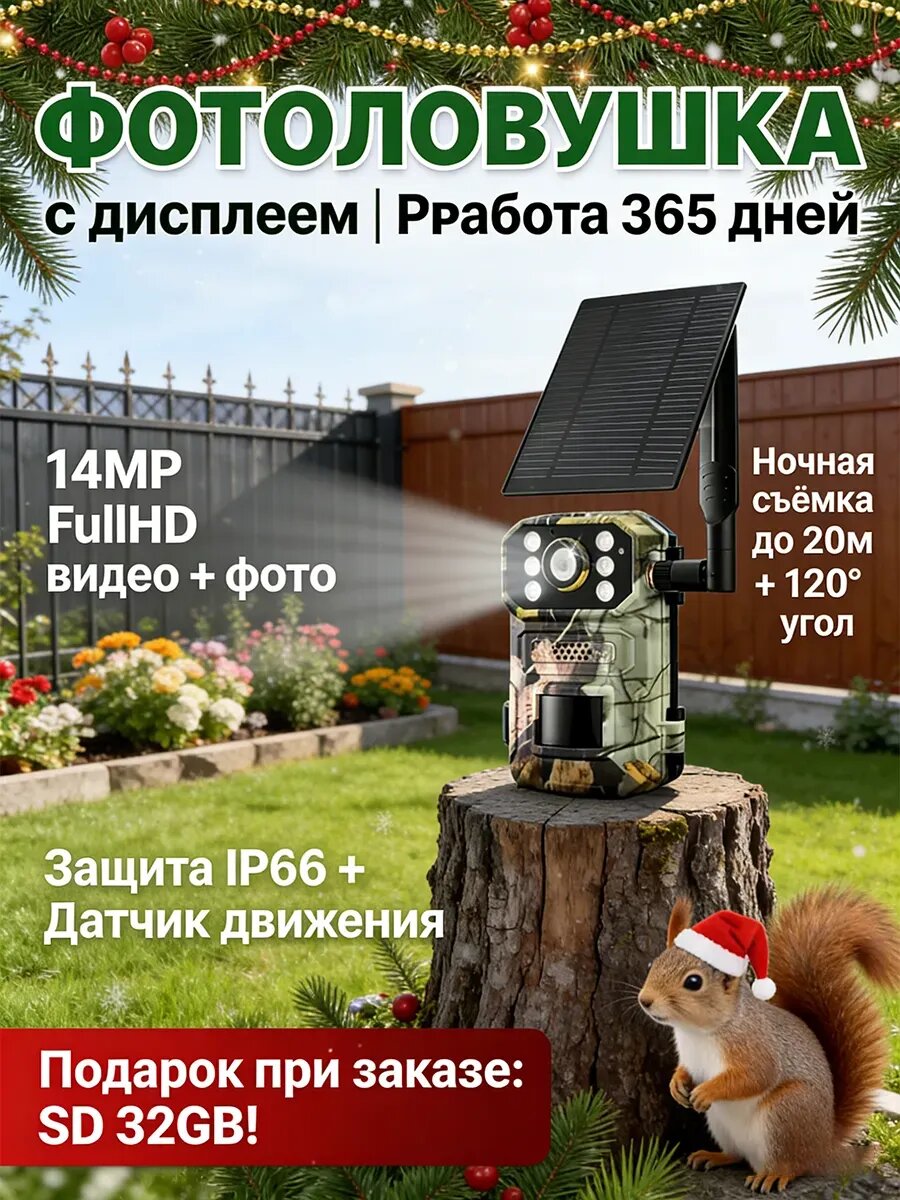 Лесная 4К/4G фотоловушка Филин Pro HC810 (Orig) (M57866UL) с приложением для телефона ФилинCam с SIM картой. Невидимая ночная ИК подсветка. Видео 4