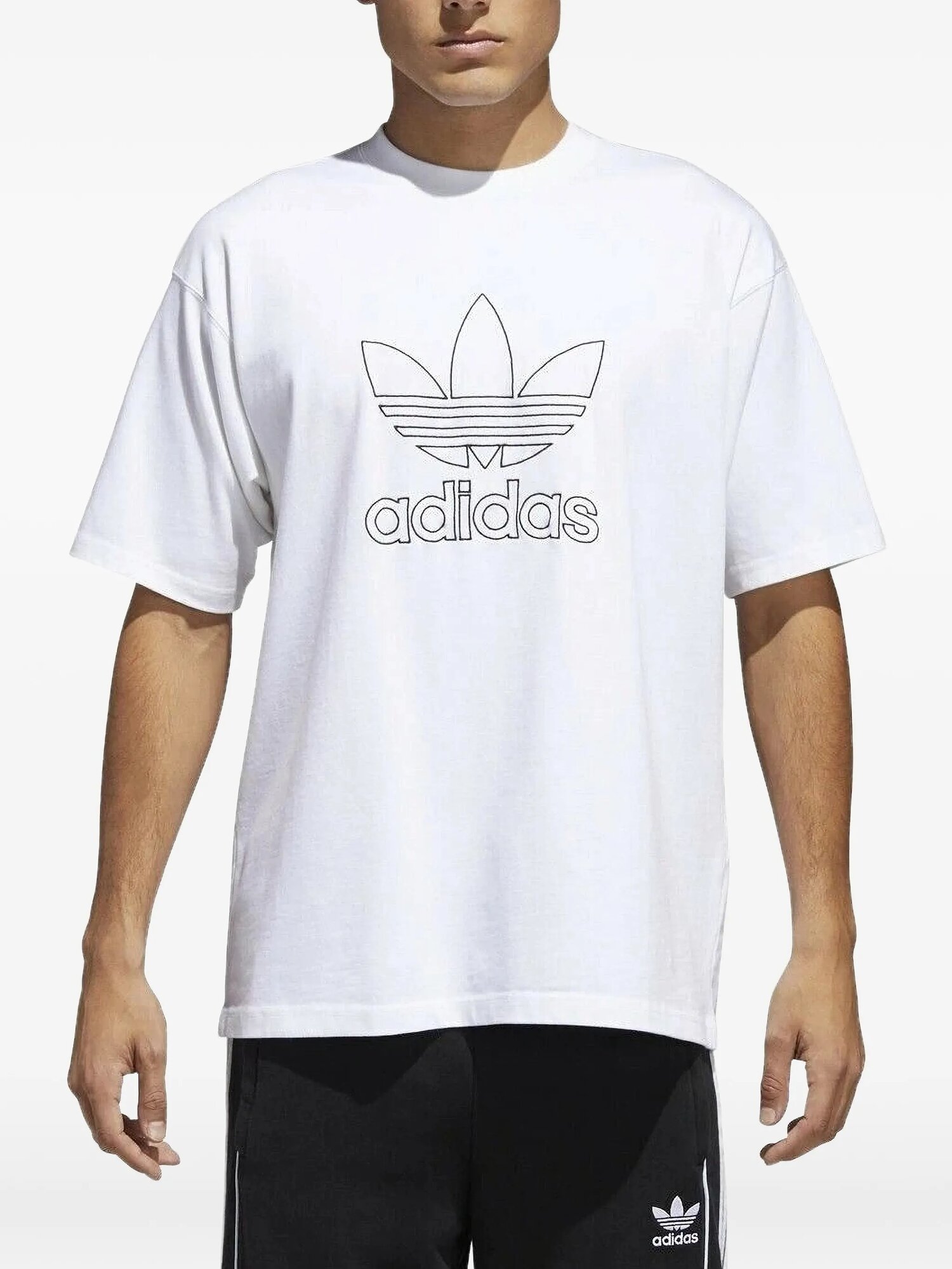 Футболка adidas, размер M, белый,
