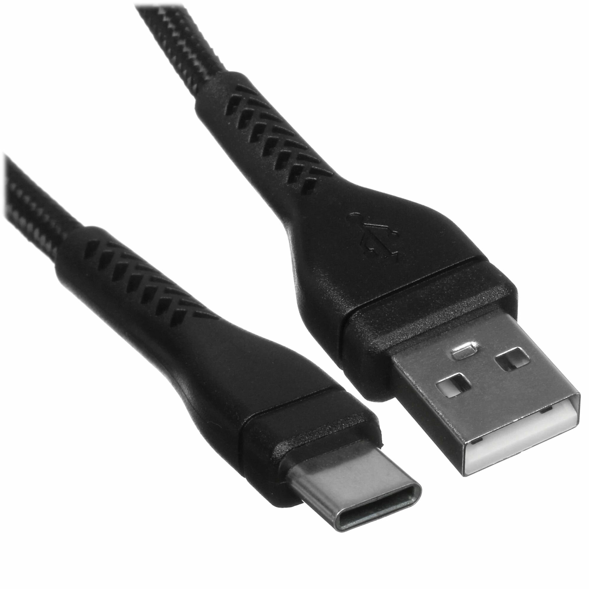 Кабель круглый DEXP USB Type-C - USB 2.0 Type-A черный 1 м