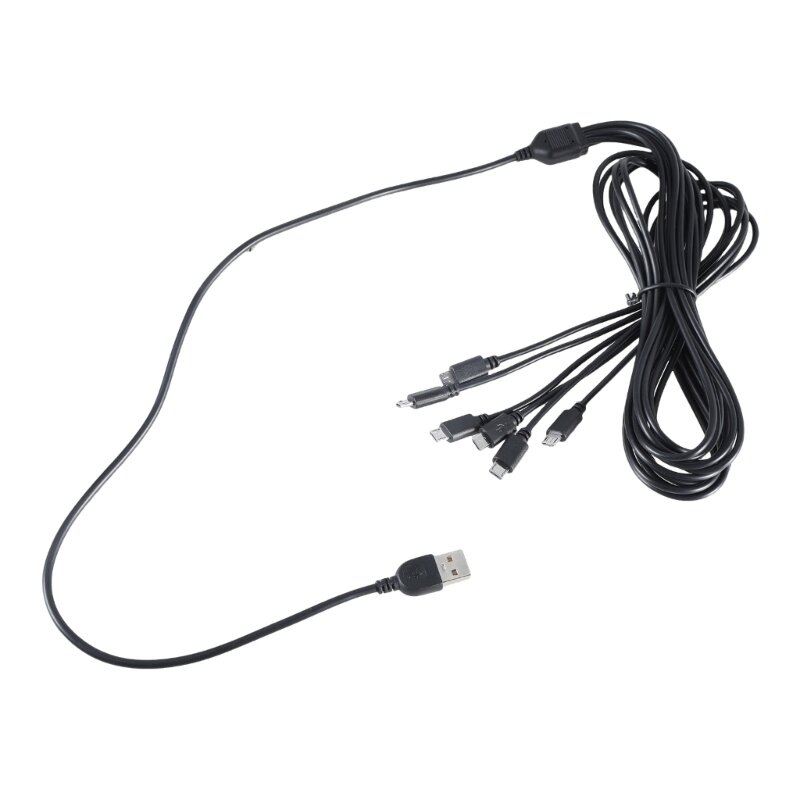 Портативный 6 в 1 USB Кабель Для Зарядки Шнур Питания для Телефонов Планшетов Наушников с 6шт USB 5Pin Выходом