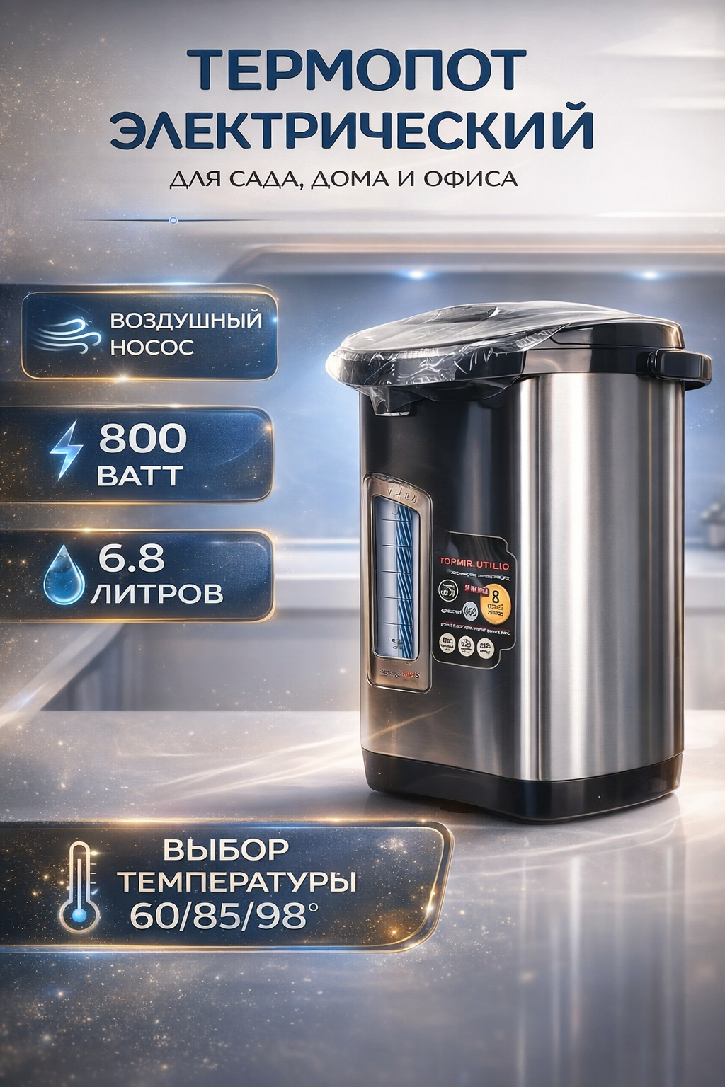 Термопот электрический с ручным и автоматическим насосом GP082