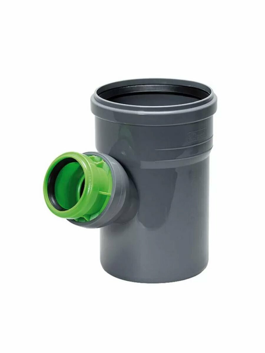 Тройник регулируеый 110 х 50 х 45гр. для внутренней канализации от 45-88град. Valfex цвет серый.