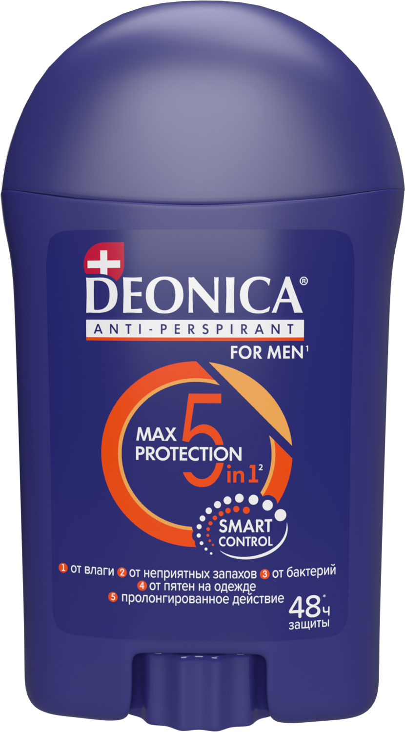 Дезодорант-антиперспирант мужской DEONICA 5Protection, стик ,40 мл