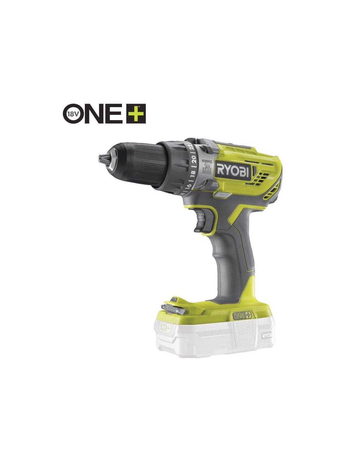 Ударная дрель-шуруповерт Ryobi ONE+ R18PD3-0 без аккумулятора в комплекте 5133002888