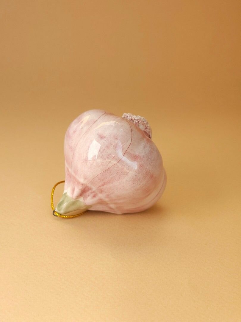 Керамический овощ "Чеснок". Ярославская майолика. Керамика ручной работы. Сделано в России.