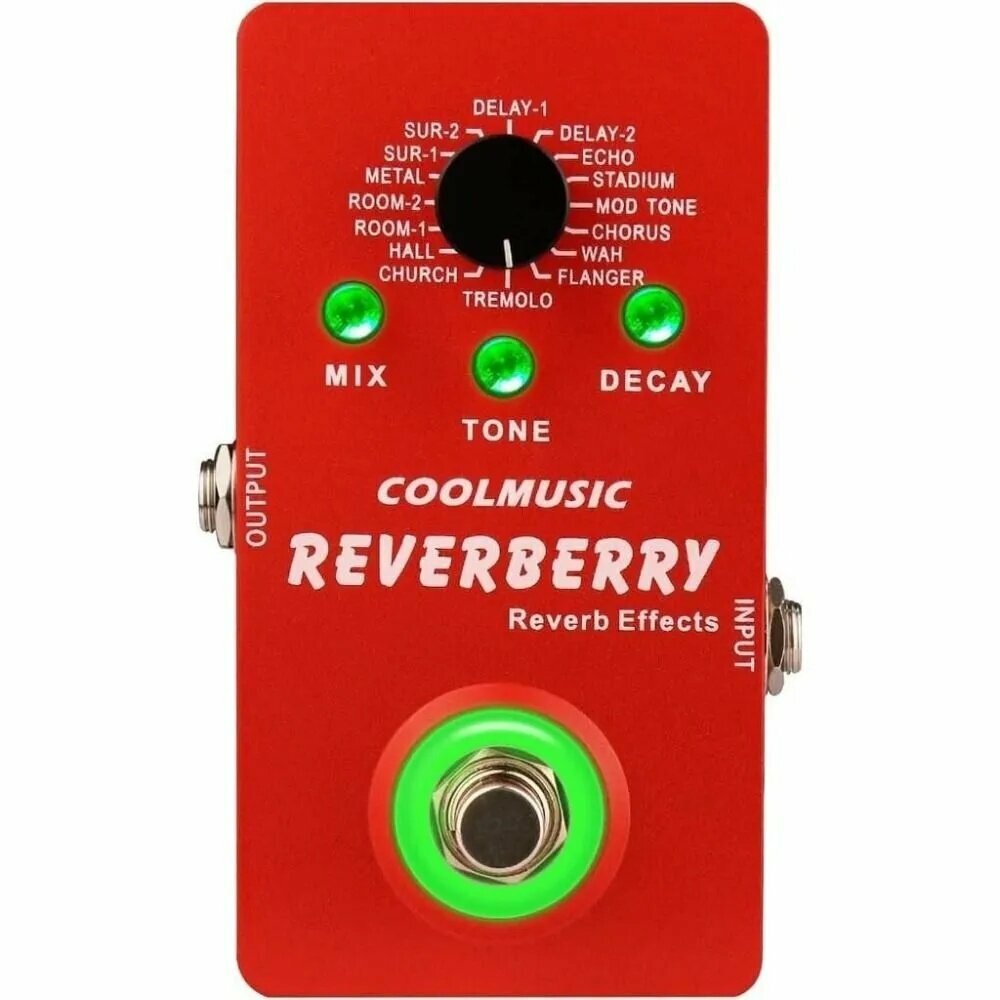 Coolmusic A-RV02 Гитарный Процессор : 16 Реальных Эффектов, Настоящий Байпас