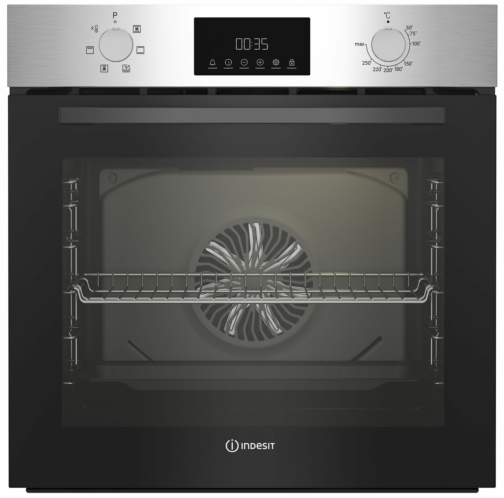 Духовой шкаф Indesit IBFTE 2434 IX нержавеющая сталь, 6 режимов, быстрый разогрев