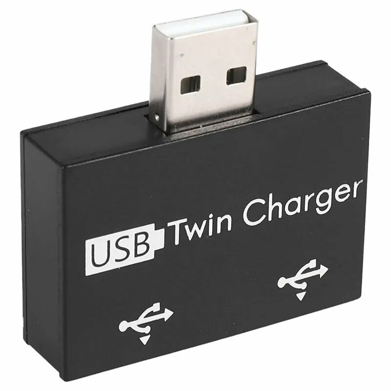 Зарядное устройство USB 2.0 папа-двойное гнездо Двойной 2 порта Dc 5V Зарядный разветвитель Адаптер-концентратор Конвертер Разъем