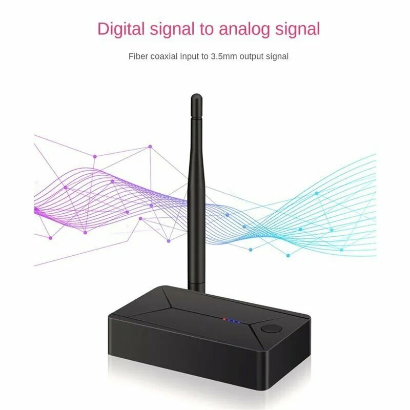 Беспроводной аудиопередатчик Bluetooth 5.0, DC 5 В, коаксиальный оптоволоконный вход 3,5 мм для телевизора, ПК, наушников и гарнитуры