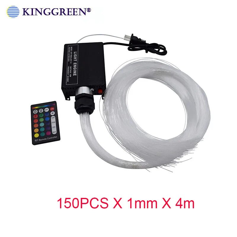 KINGGREEN RGB оптоволокно 150PCS 1mm 4m, EU plug