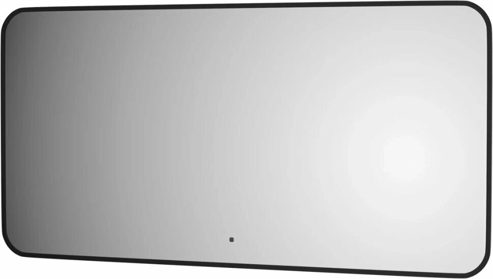 Зеркало Defesto Aura DF 2978RH 120x60 см, с LED-подсветкой, сенсорным выключателем, диммером, черный матовый