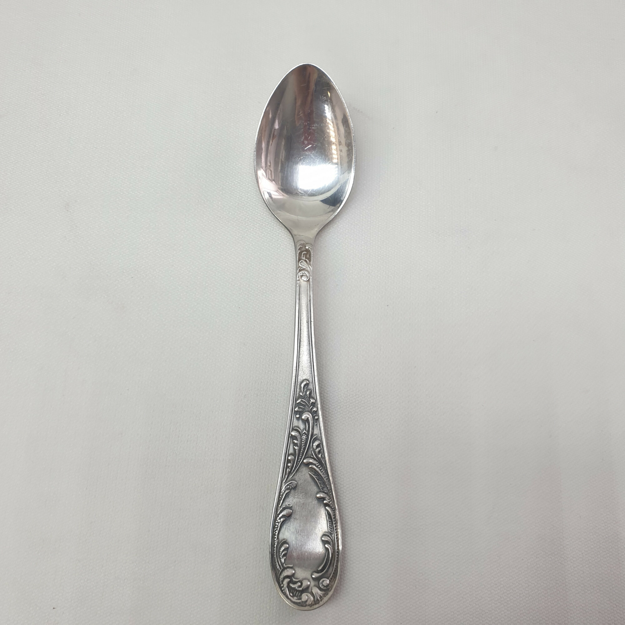 Винтажная чайная ложка Кольчугино, Старое пламя, мельхиор. СССР