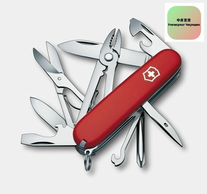 Нож перочинный VICTORINOX Deluxe tinker 1.4723, 91 мм, 17 функций, красный