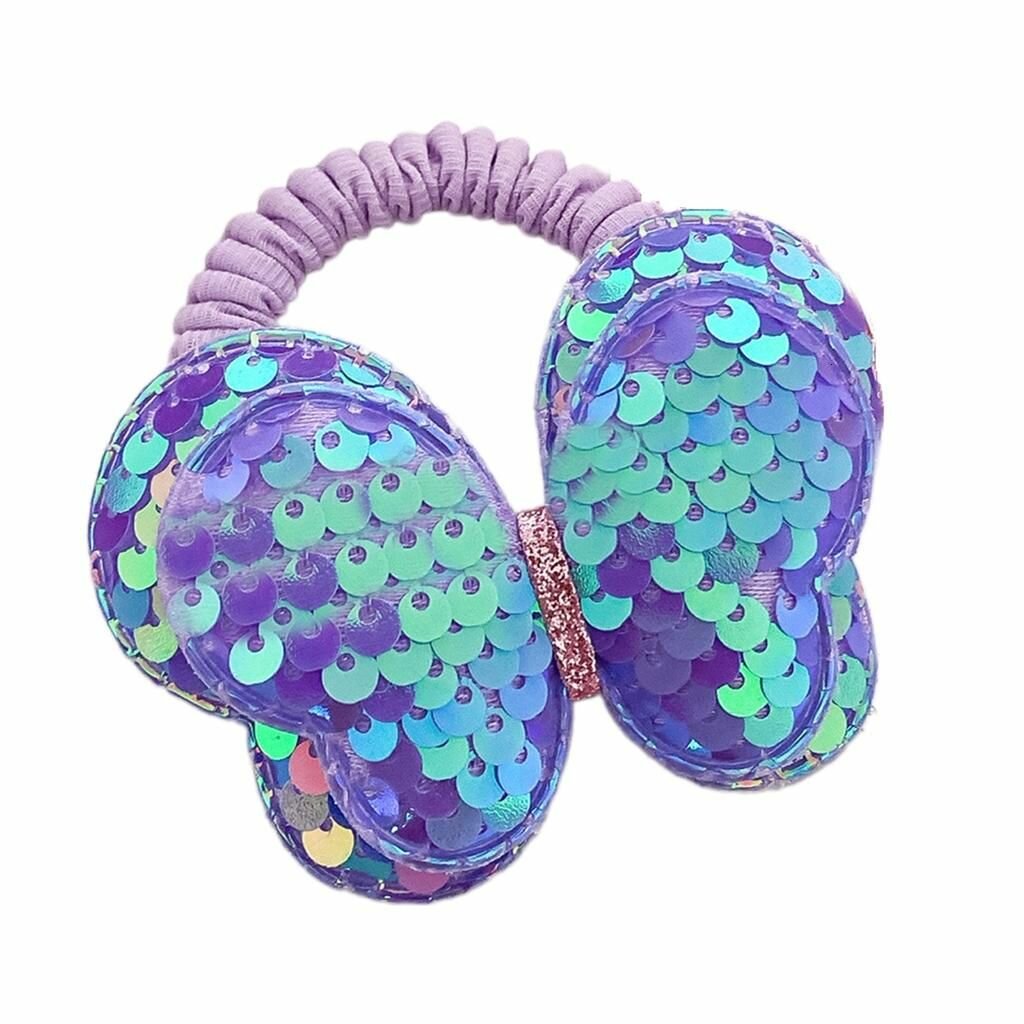 Эластичные банты для волос с бабочками, Фиолетовый