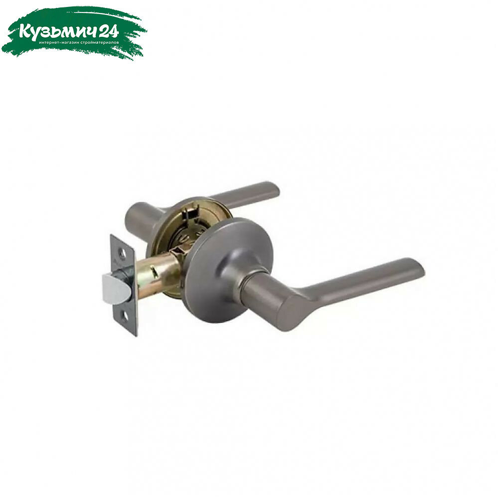 Защелка врезная Avers 8023-05-GRF, 31727, с ручками, для межкомнатных дверей, алюминий, сталь, графит