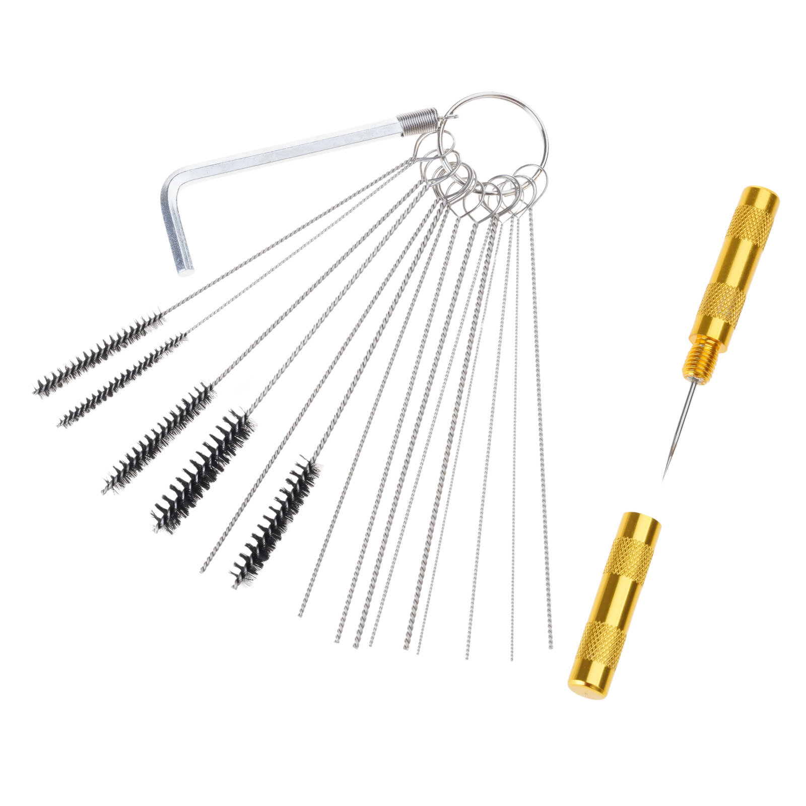 Набор для чистки сопел аэрографа: игла и щетка