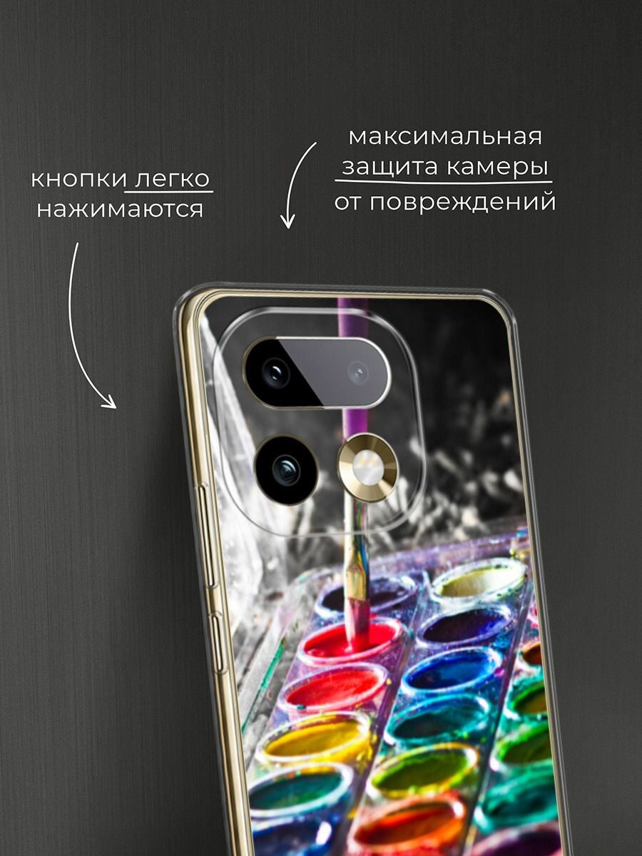 Чехол на Realme 16 Pro+ / Реалме 16 Про+ с принтом Палитра красок — фото 1