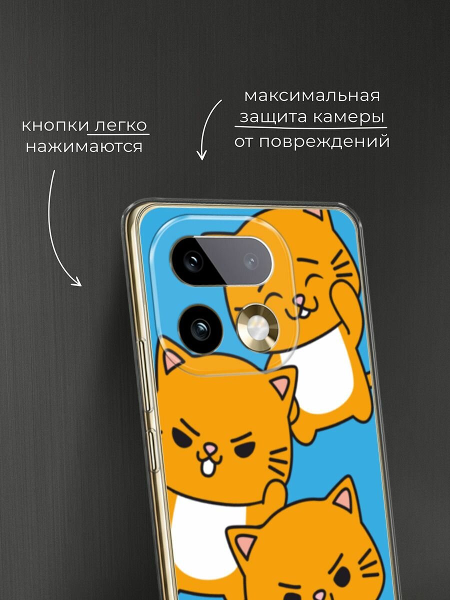 Чехол на Realme 16 Pro+ / Реалме 16 Про+ с принтом Опасные котики — фото 1