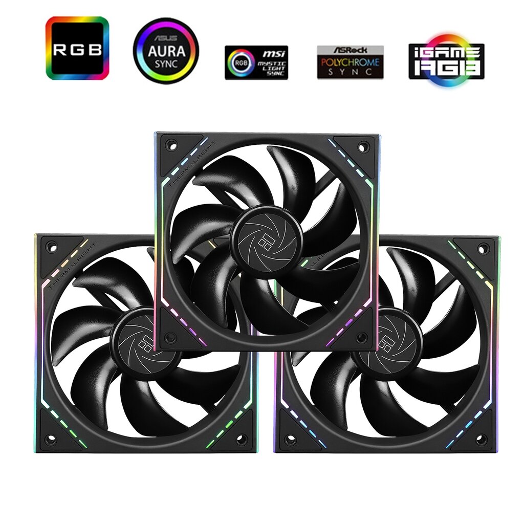 Комплект вентиляторов (3 шт.) Thermalright TL-M12 X3 (Pack of 3) / ARGB / 120mm PWM / TRTLM12.3P