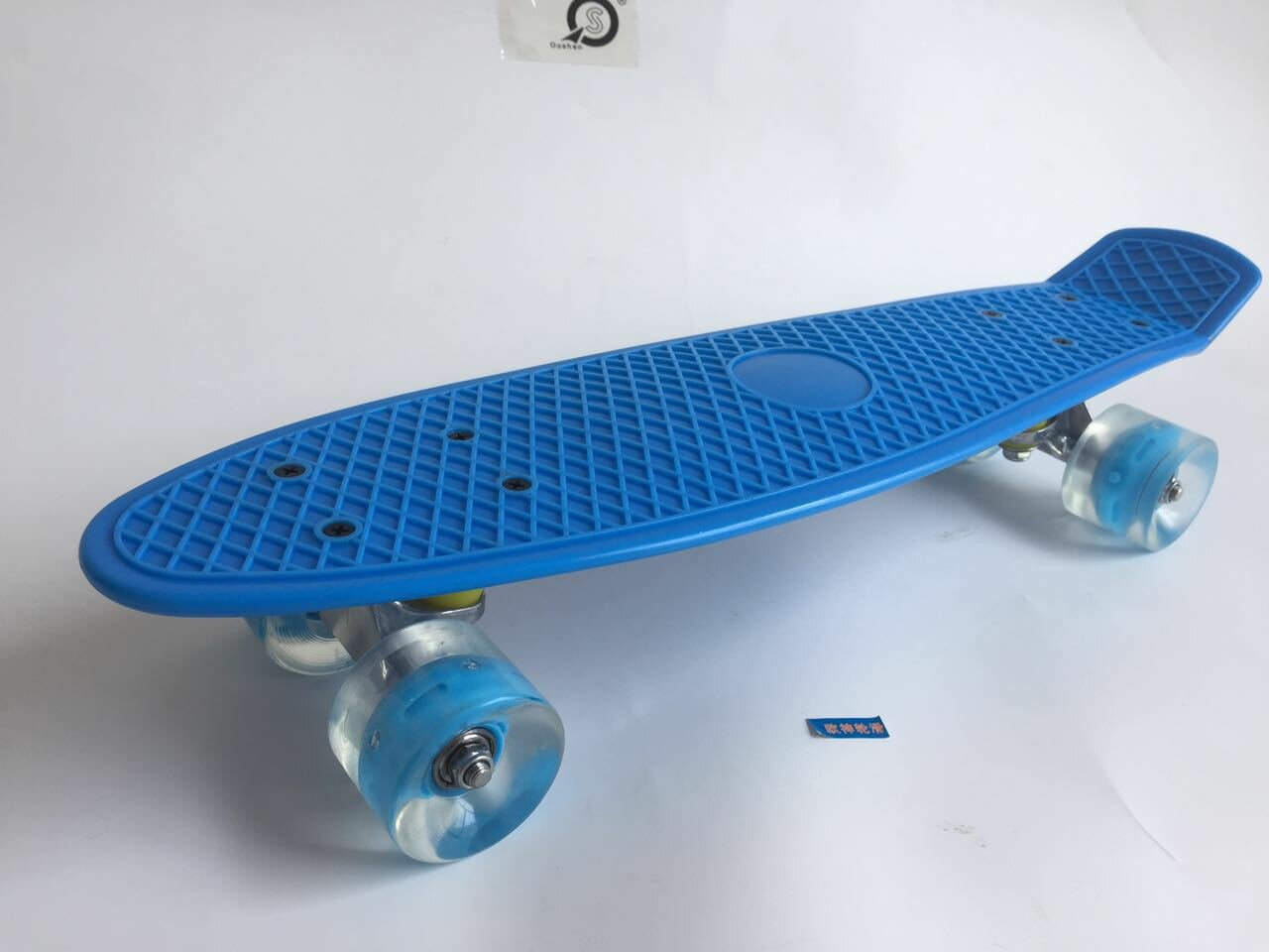 Ев Шен пластиковая рыбка скейтборд для юношей, синий 22 дюйма, 4 колеса, легкий пластиковый доска для уличного катания
