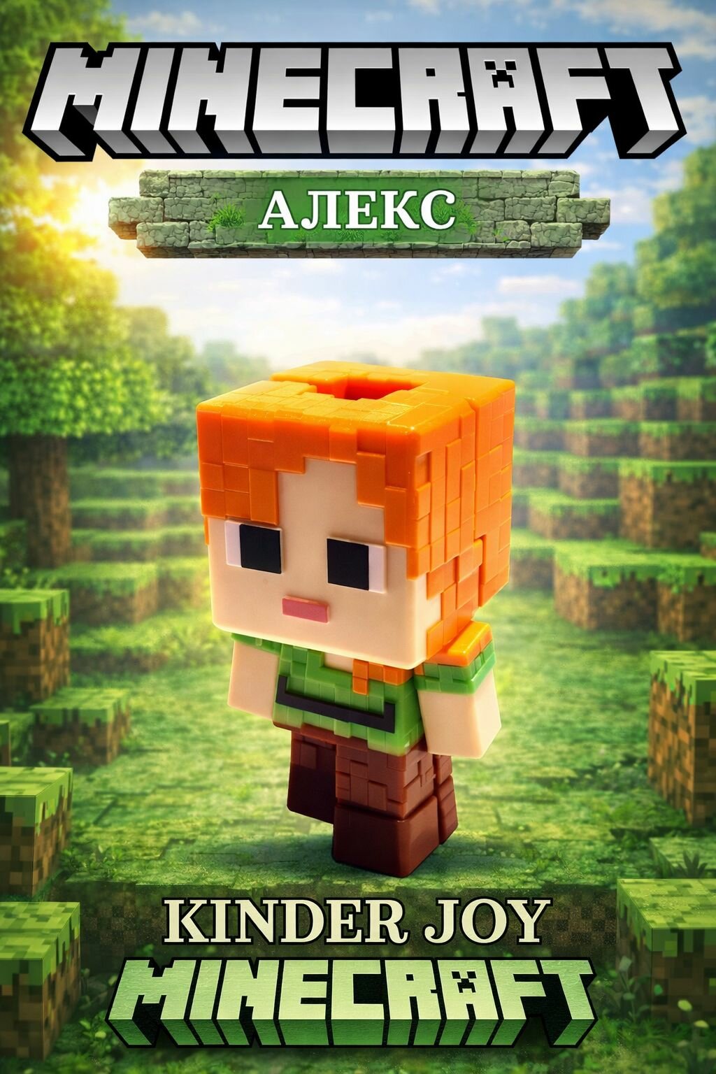 Kinder Joy Minecraft фигурка Алекс VC307 игрушка майнкрафт