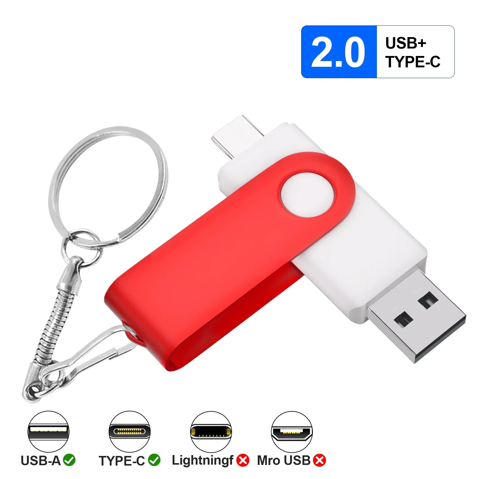 USB-флешка JASTER Swivel 2GB Red