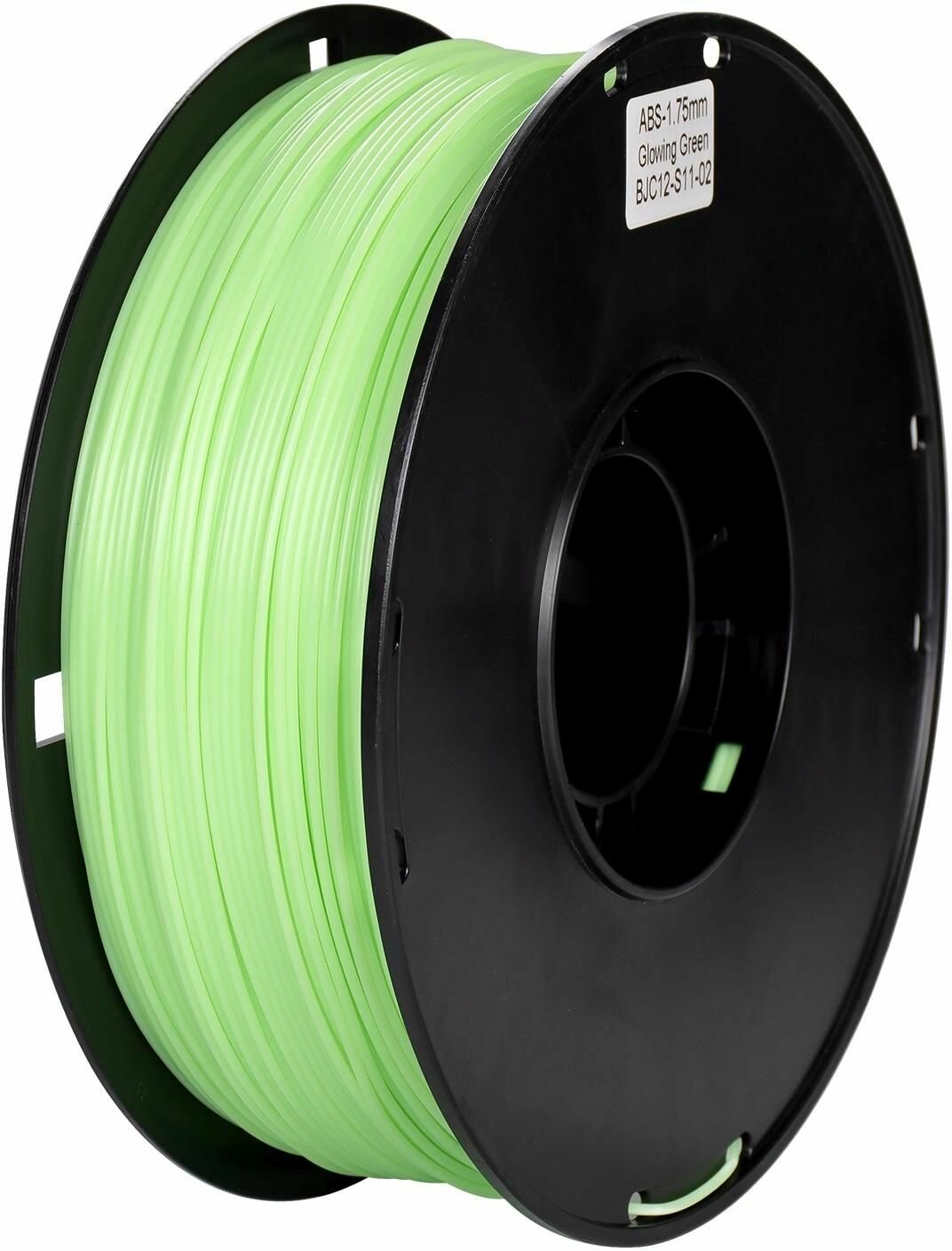 Пластик для 3D-печати CACTUS светящийся в темноте ABS, диаметр 1.75 мм, масса 1 кг (CS-3D-ABS-1KG-L-GN)