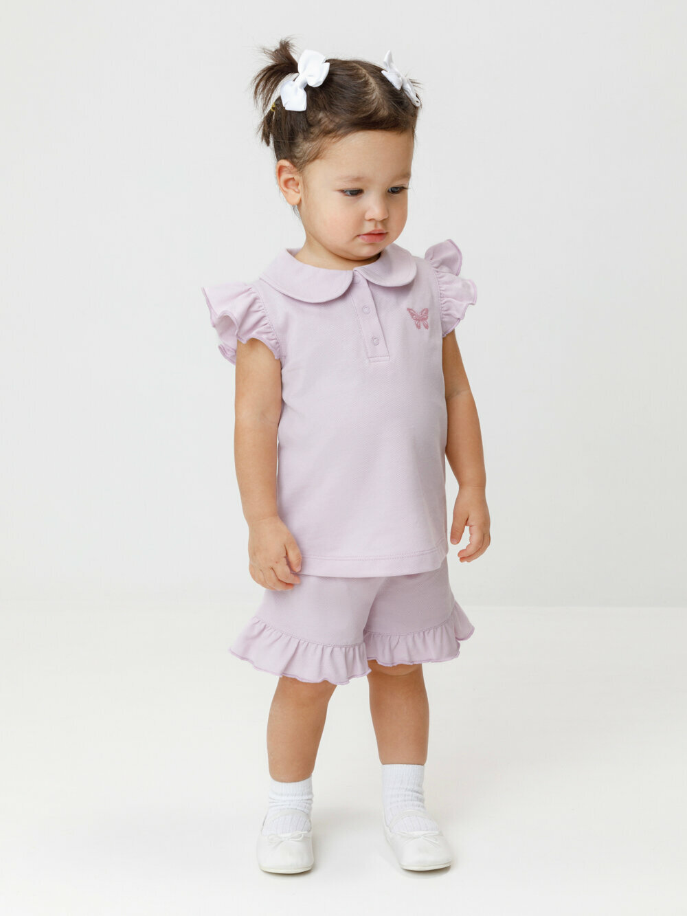 Шорты хлопковые шорты с рюшами для девочки