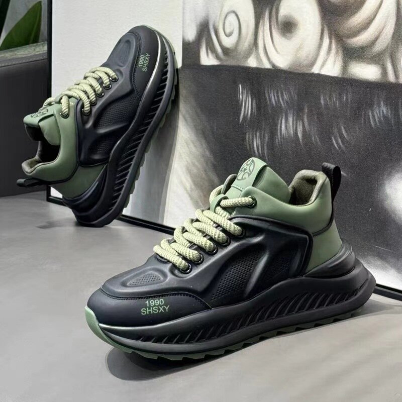 JYL Обувь мужская Осенняя для бизнеса Бобуши стиль британский/black green