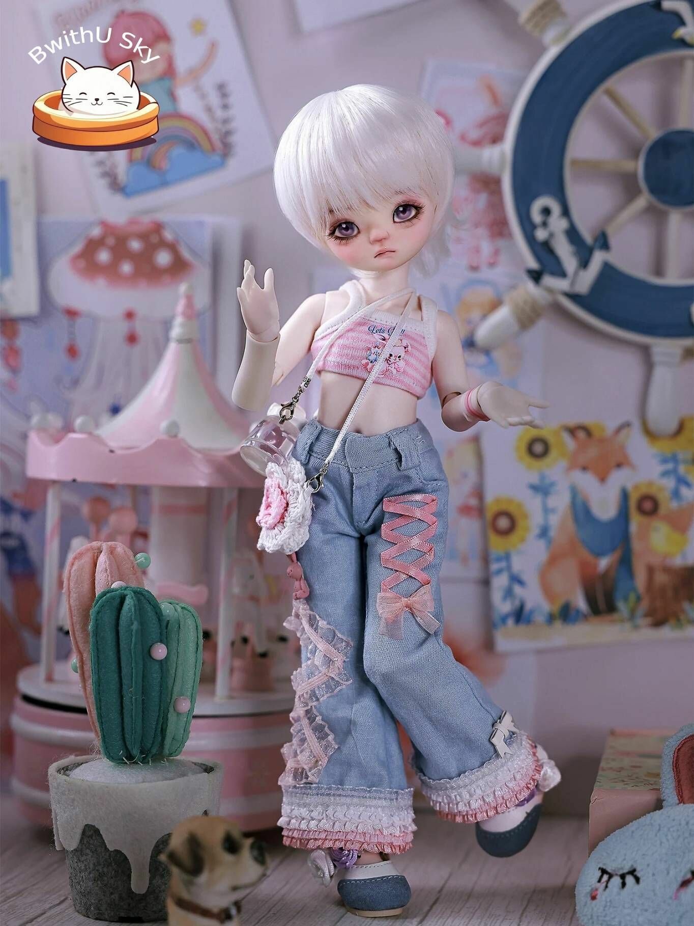 BwithU Sapphire 1/6 BJD Розовое прохладное лето - хороший подарок Дофаминовым девочкам YOSD, милая шарнирная кукла с шариками