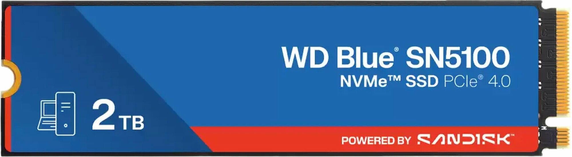 Жесткий диск SSD M.2 2Tb Western Digital BLUE SN5100, 7100/6700MBs, 1300K IOPS, 3D NAND, PCI-E4.0x4 (WDBS4F0020BNC-WRSN)