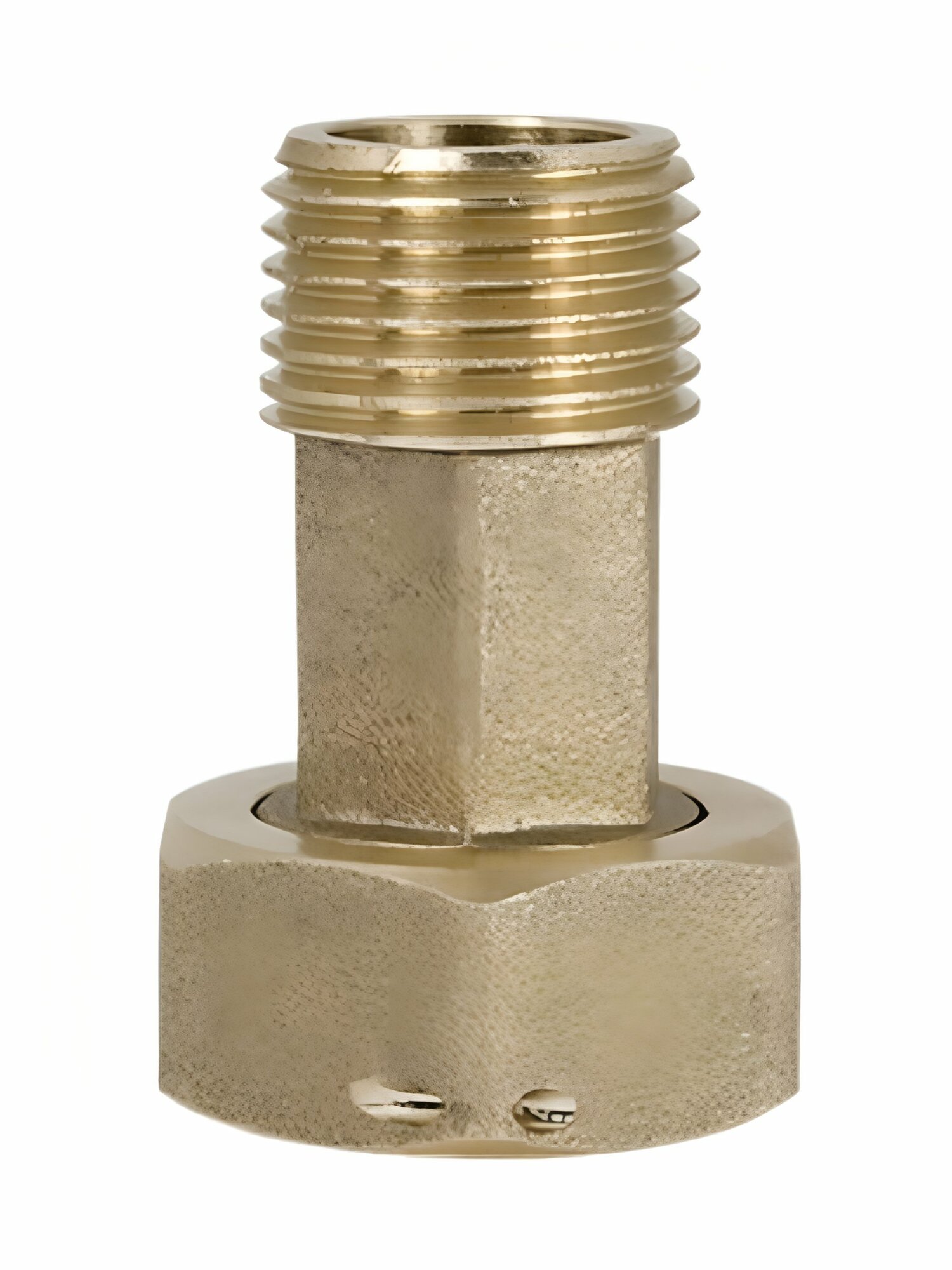 Штуцер для счетчика ProFactor 1/2х3/4 дюйма, латунь, ш-г, с ушком, артикул PF TF 200, инженерная сантехника