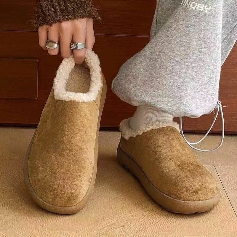 LUO Обувь мужская Зимняя для офиса Беркен старый стиль кожа/Cotton shoes - camel
