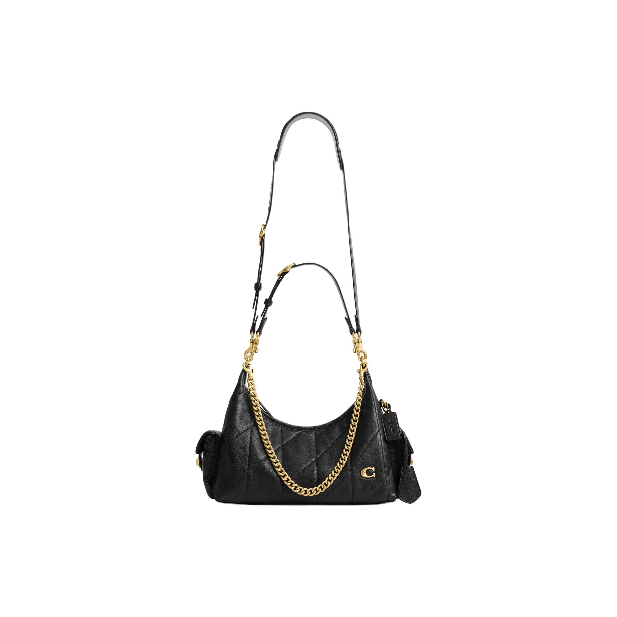 Сумка Coach Pocket, фактура матовая, черный — фото 1