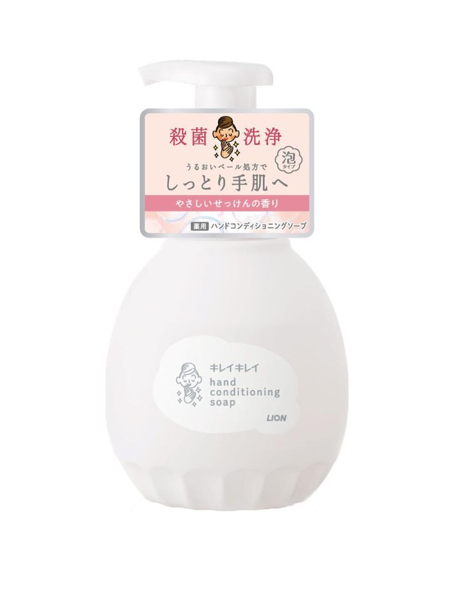 LION Мыло-пенка для рук Kirei Kirei увлажняющее и антибактериальное действие, аромат цветочного мыла, 450 мл