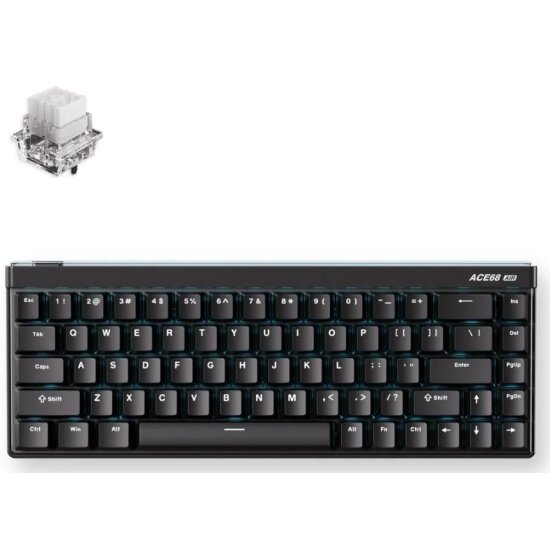 Клавиатура Mchose Ace68 Air, Aurora Black, магнитные переключатели Mount Tai Magnetic Switch