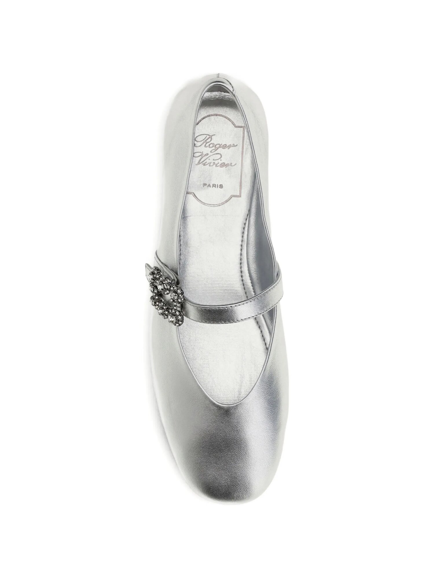 Балетки Roger Vivier Efflorescence, размер 38, Silver — фото 1