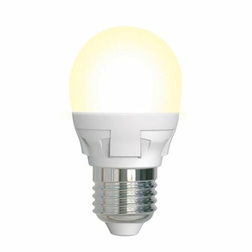 Светодиодная лампа Uniel LED-G45 7W/3000K/E27/FR/DIM PLP01WH диммируемая