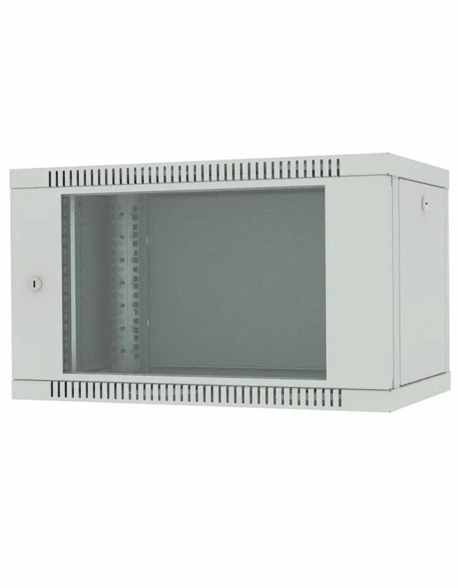 Шкаф настенный 19", 6U Filum FL-WB-0666GM-GY Wall Box (ШxГxВ) 600x600x356 мм, дверь стеклянная, цвет серый RAL7035