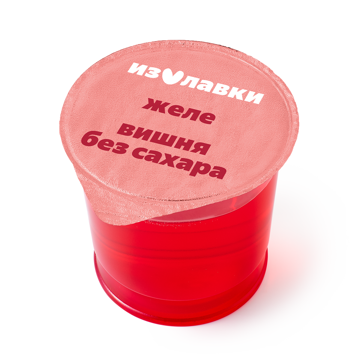 Желе "Из Лавки", без сахара, вишневый вкус, 125 г, в пластиковом стакане