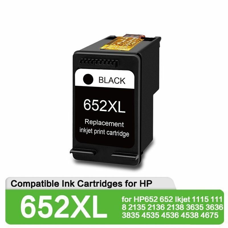 Эксклюзивный картридж 652XL для замены в принтерах HP DeskJet Ink Advantage 3790, 4035, 2135, 3635, 4535, 5275 и моделях HP 652, 3790