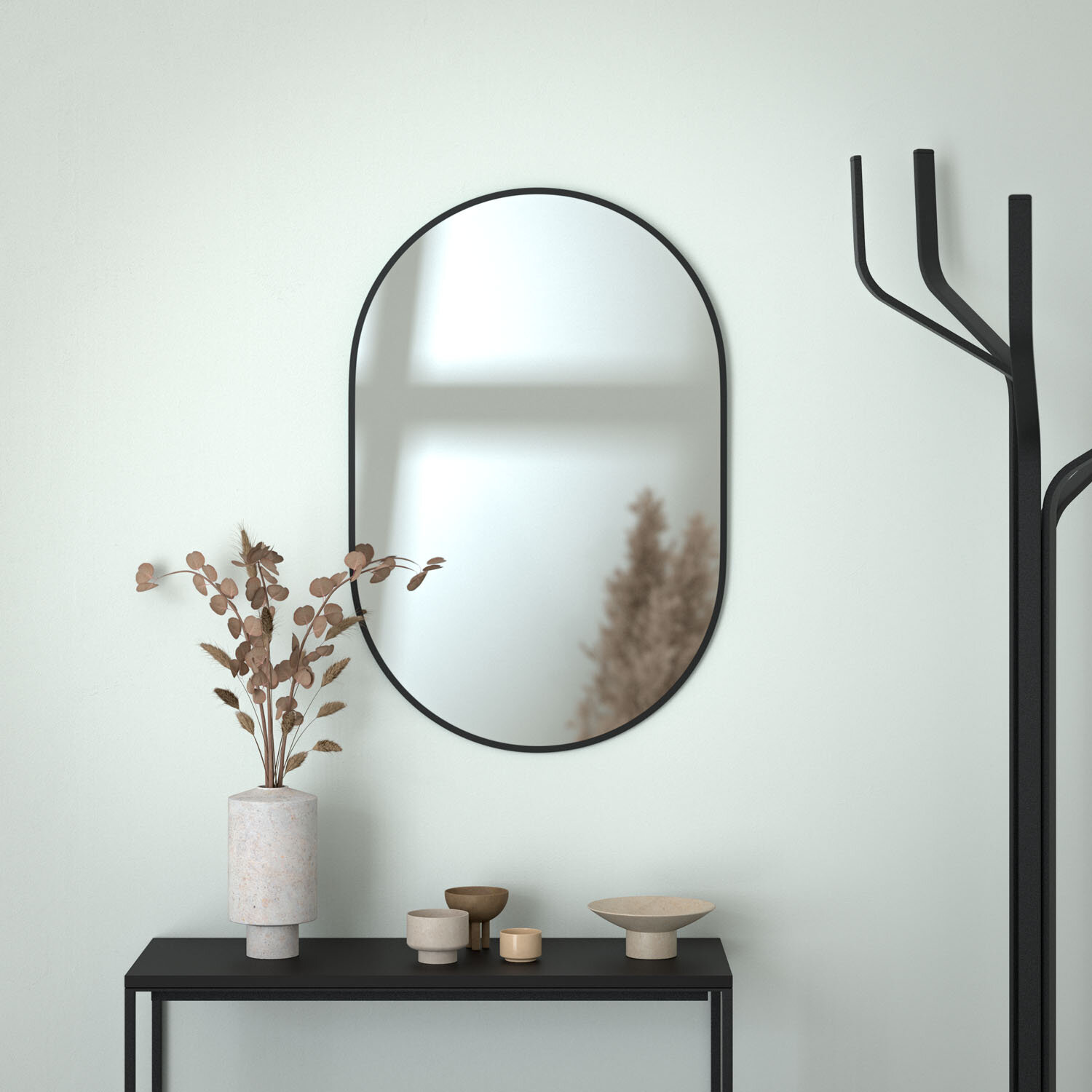 Зеркало настенное с окантовкой Colora EVOFORM 60x90 см, Черный цвет, BY 0465