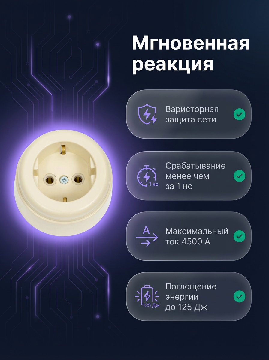 1 розетка Vektor MINI — фото 1